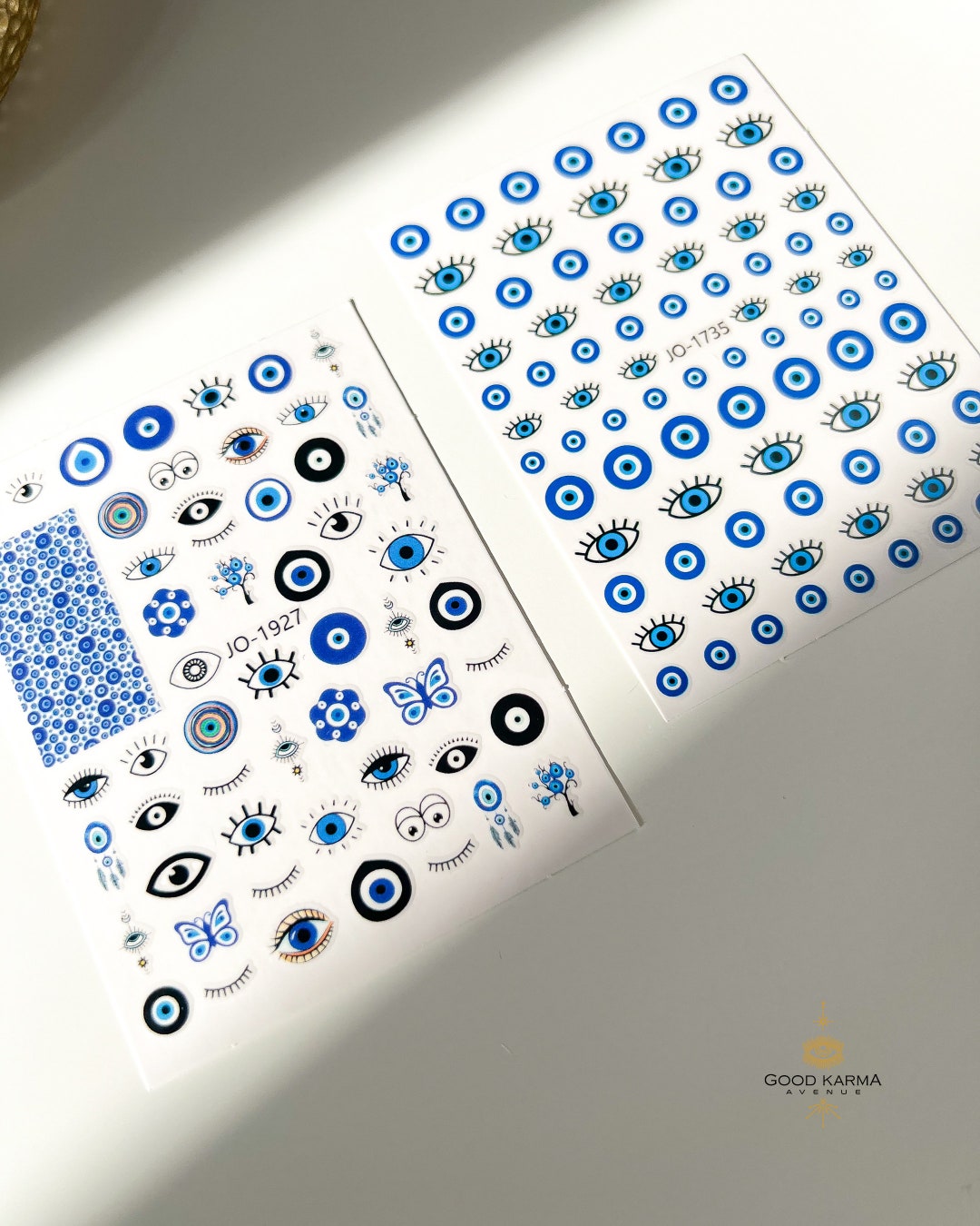 Evil Eye Nail Art Stickers, Evil Eye Decal, Manicure Stickers, Self ...