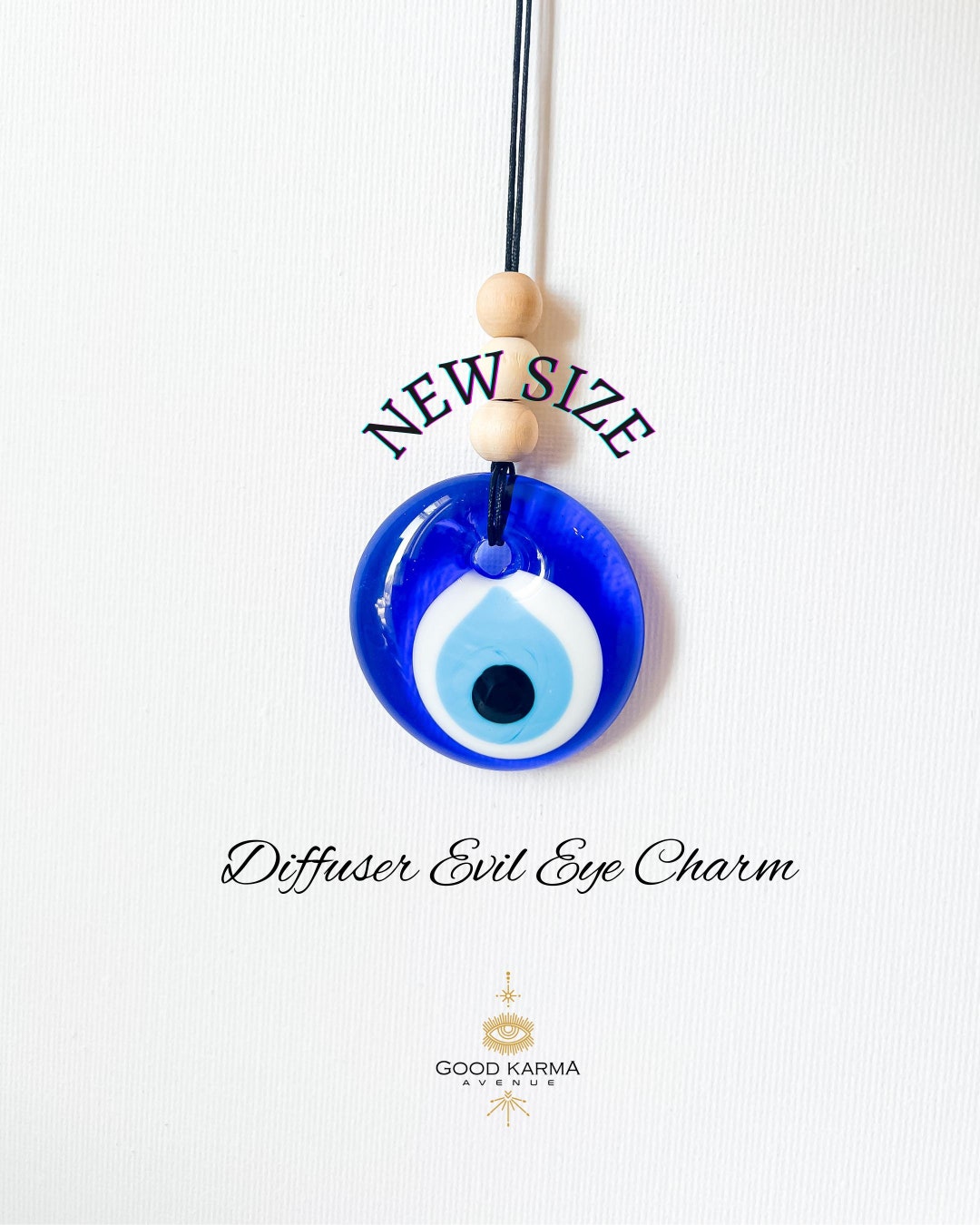 Glass Evil Eye Car Diffuser, Car Mirror Hanging Accessories, Car ...