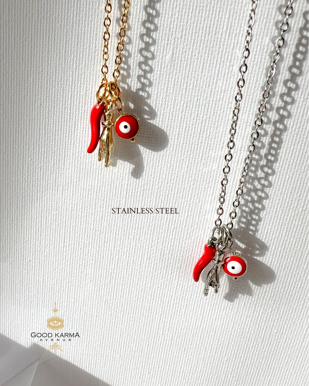 Italian Horn Necklace, Cornicello Necklace for Good Luck and Protection ...