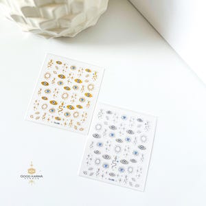 5D Evil Eye Nail Art Stickers, Evil Eye Decal, Manicure Stickers, Self ...