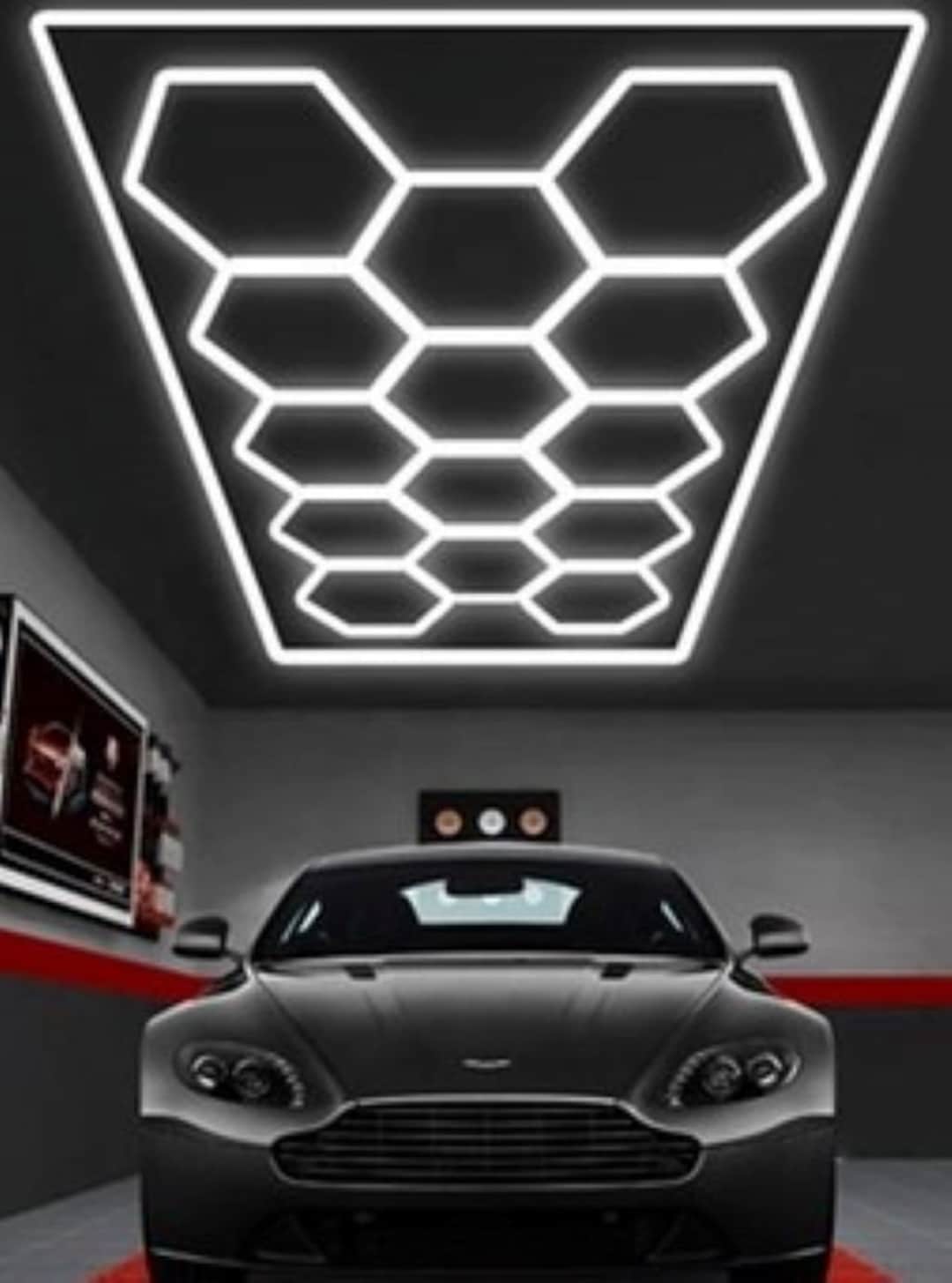 HEXAGONAL LED Garage Lights Honeycomb Detailing Showroom - Etsy