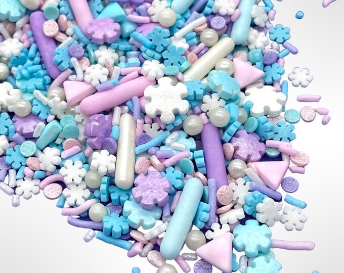 Let It Snow Sprinkle Medley Snowflake Sprinkles Winter - Etsy