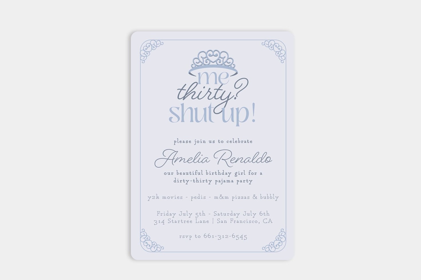 Editable : Me? A Princess? Shut Up! - Birthday, Bridal Party ...