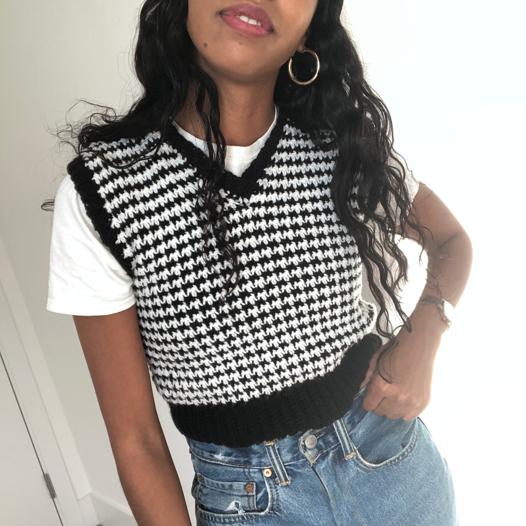 PDF CROCHET PATTERN // Houndstooth Vest - Etsy