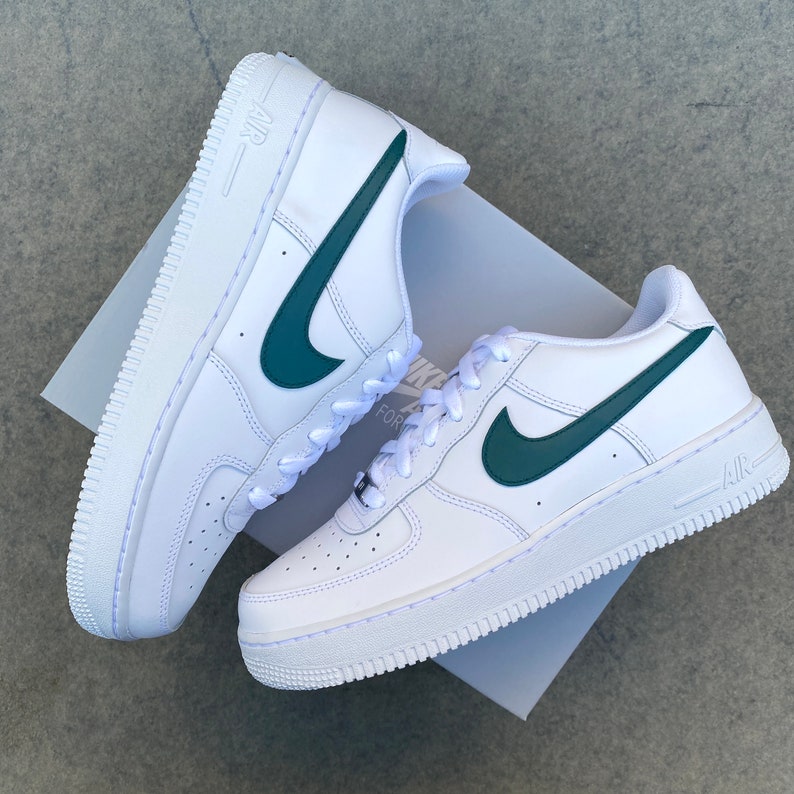 Custom Sneakers Dark Petrol Green Nike Air Force 1 Af1 - Etsy