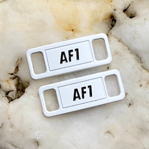 Nike Custom AF1, Air Force 1 Shoelace Tags, Gold Rhinestones, Silver ...
