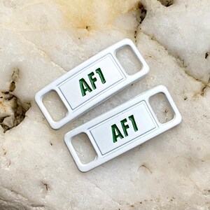 Nike Custom AF1, Air Force 1 Shoelace Tags, Gold Rhinestones, Silver ...
