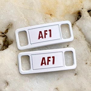 Nike Custom AF1, Air Force 1 Shoelace Tags, Gold Rhinestones, Silver ...
