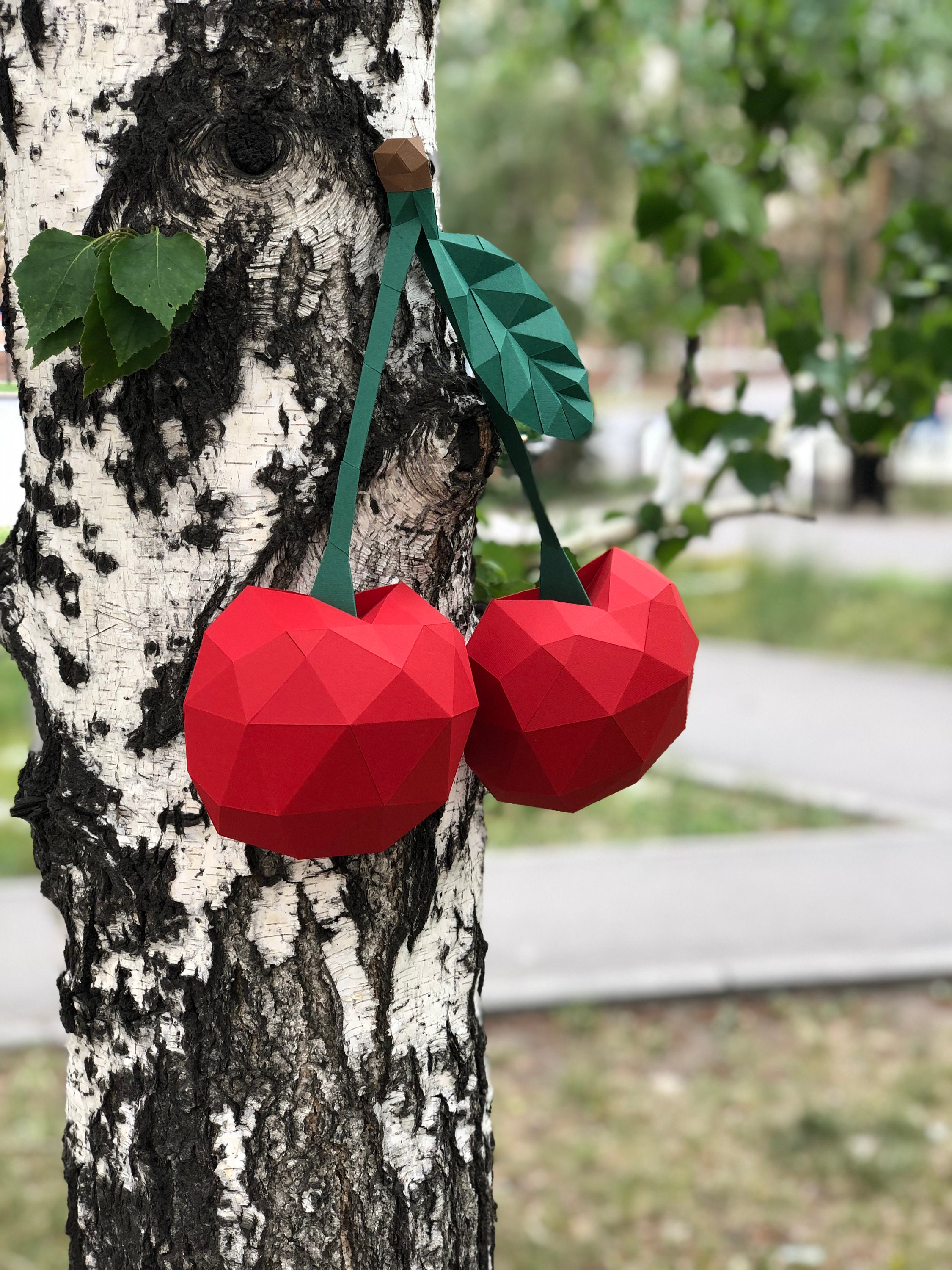 Cherry Papercraft Lowpoly - Etsy