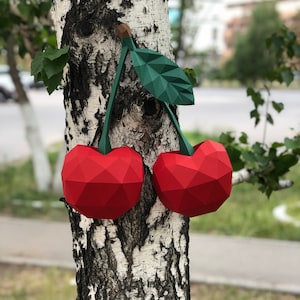 Cherry Papercraft Lowpoly - Etsy