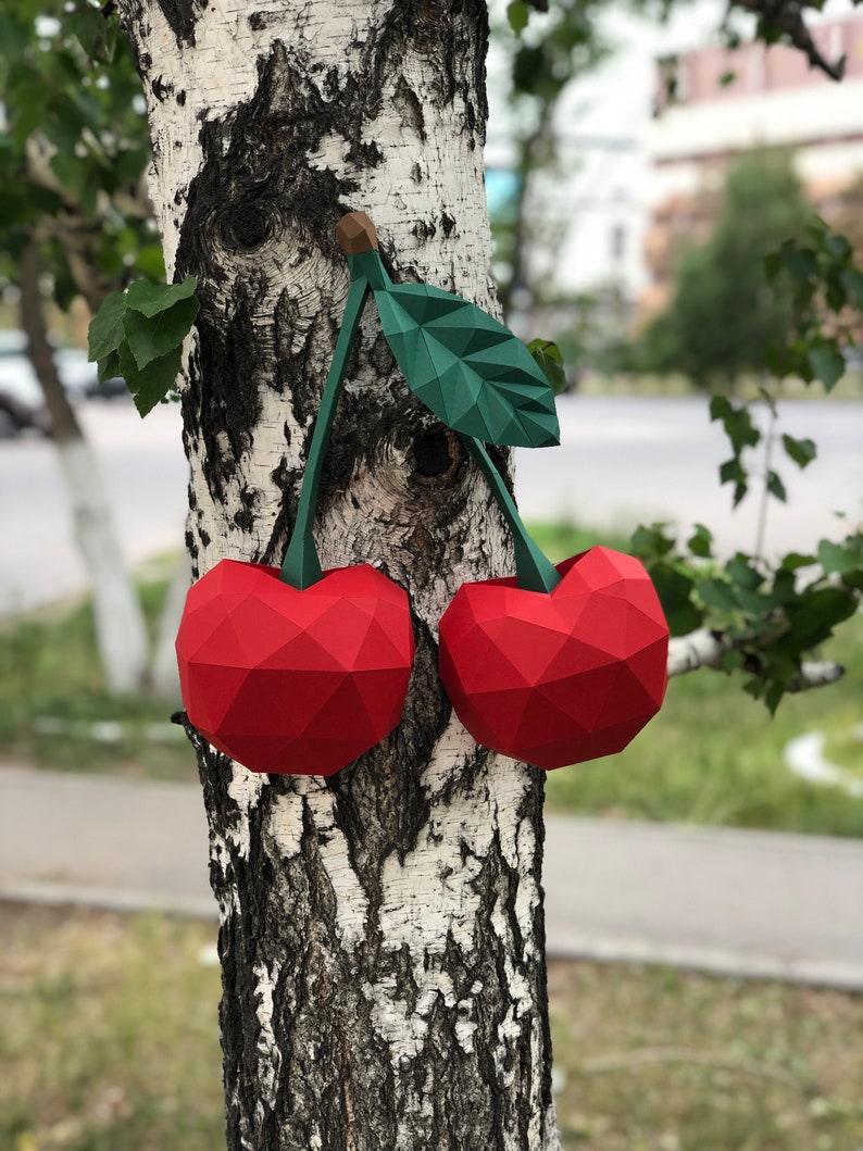 Cherry Papercraft Lowpoly - Etsy