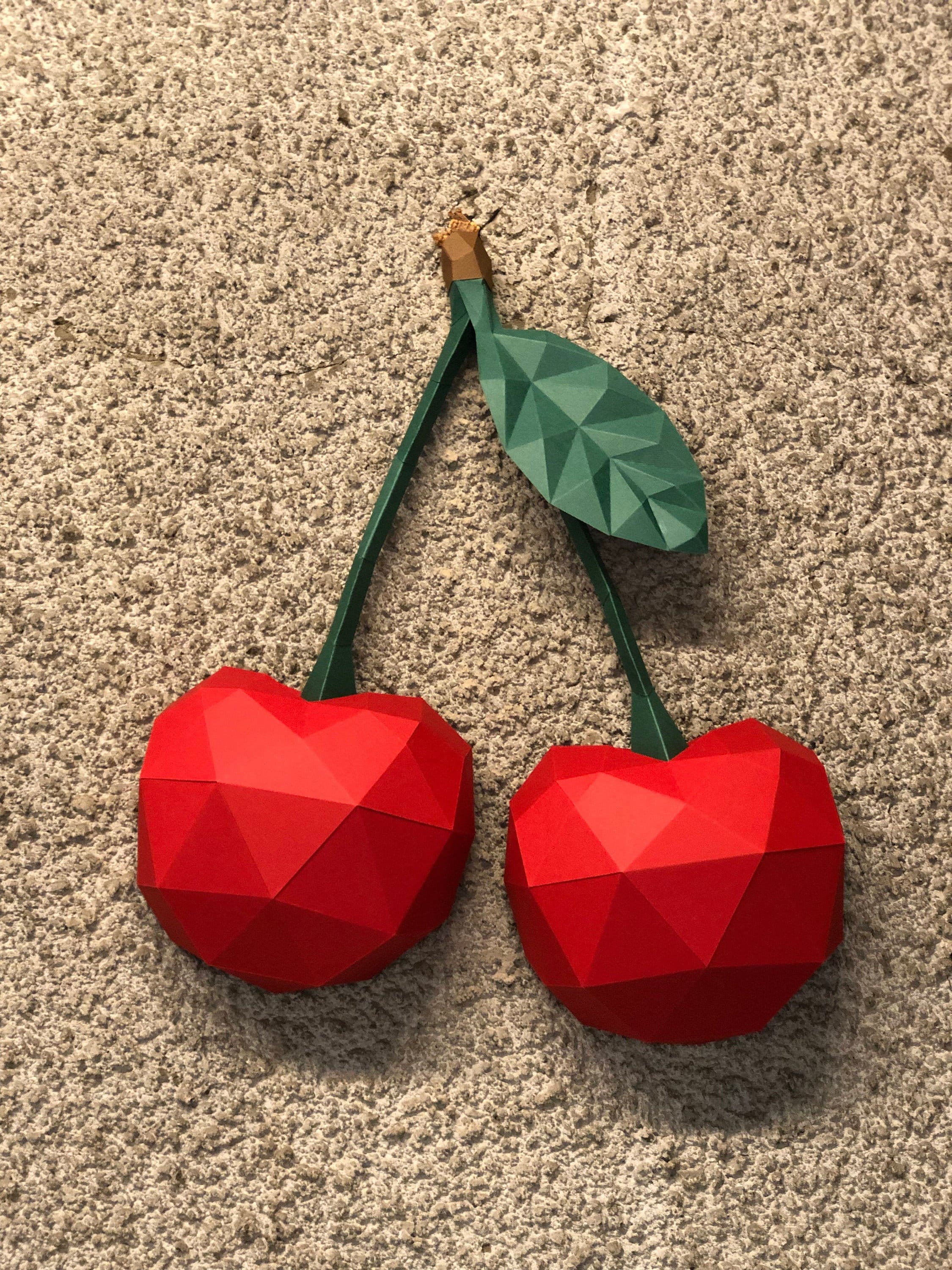 Cherry Papercraft Lowpoly - Etsy