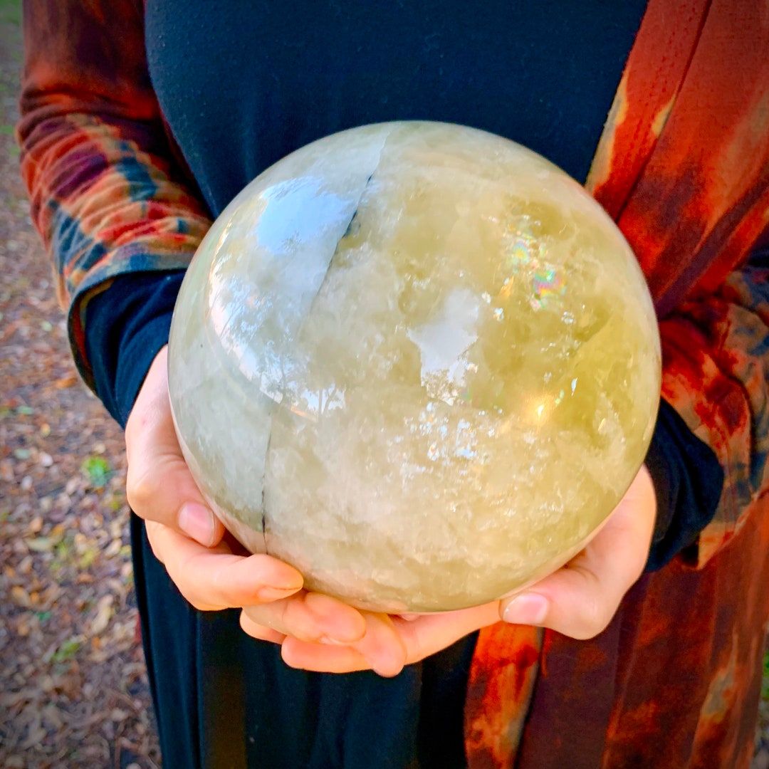 10 Lbs Natural Citrine Sphere: Large Crystal Ball, Manifestation Stone ...