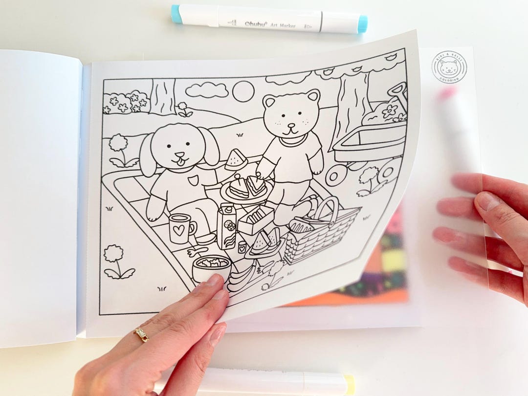 Kiki & Kelli Coloring Protective Sheet - Etsy