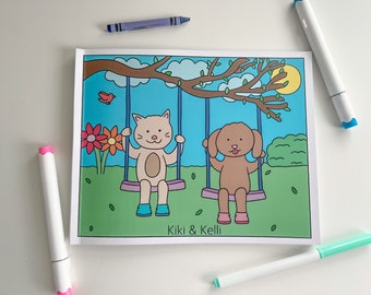 Kiki & Kelli Volume 2 Coloring Book - Etsy