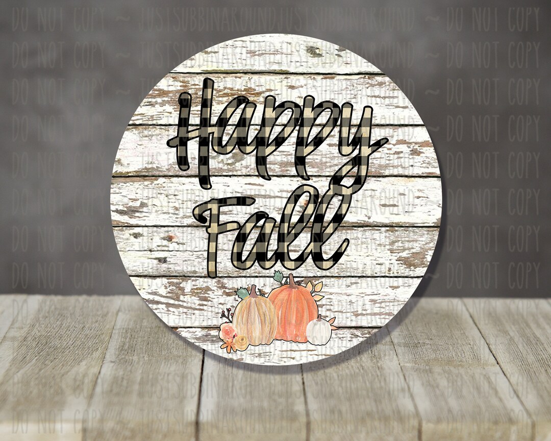 Fall Door Hanger Welcome Sign Round Bundle 12.5 Circle Digital ...