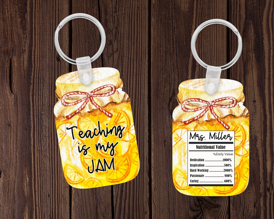 Mason Jar Keychain Teaching is My Jam Sublimation Digital Design for ...