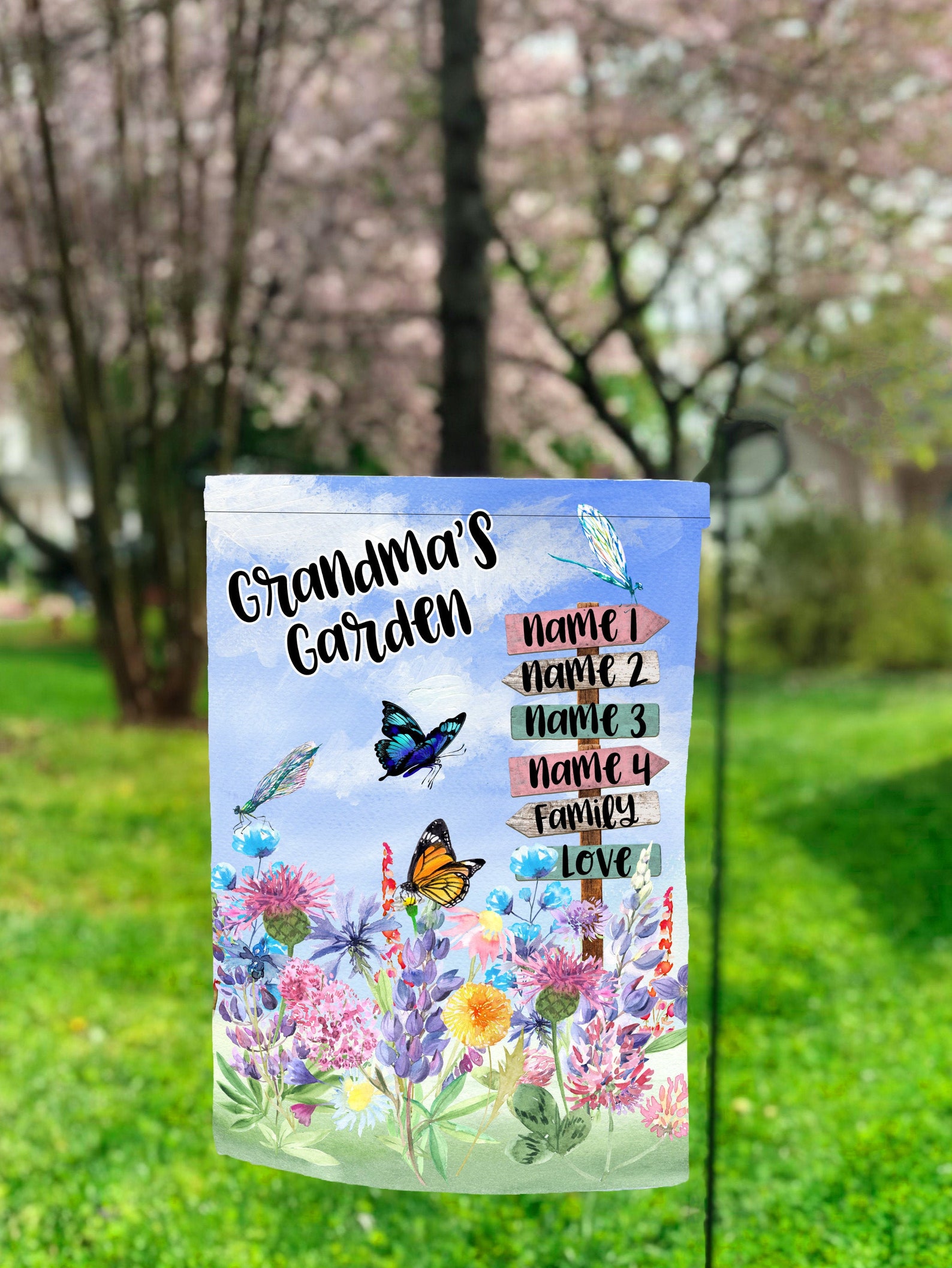 12x18 Garden Flag Sublimation Design Garden Wildflower - Etsy