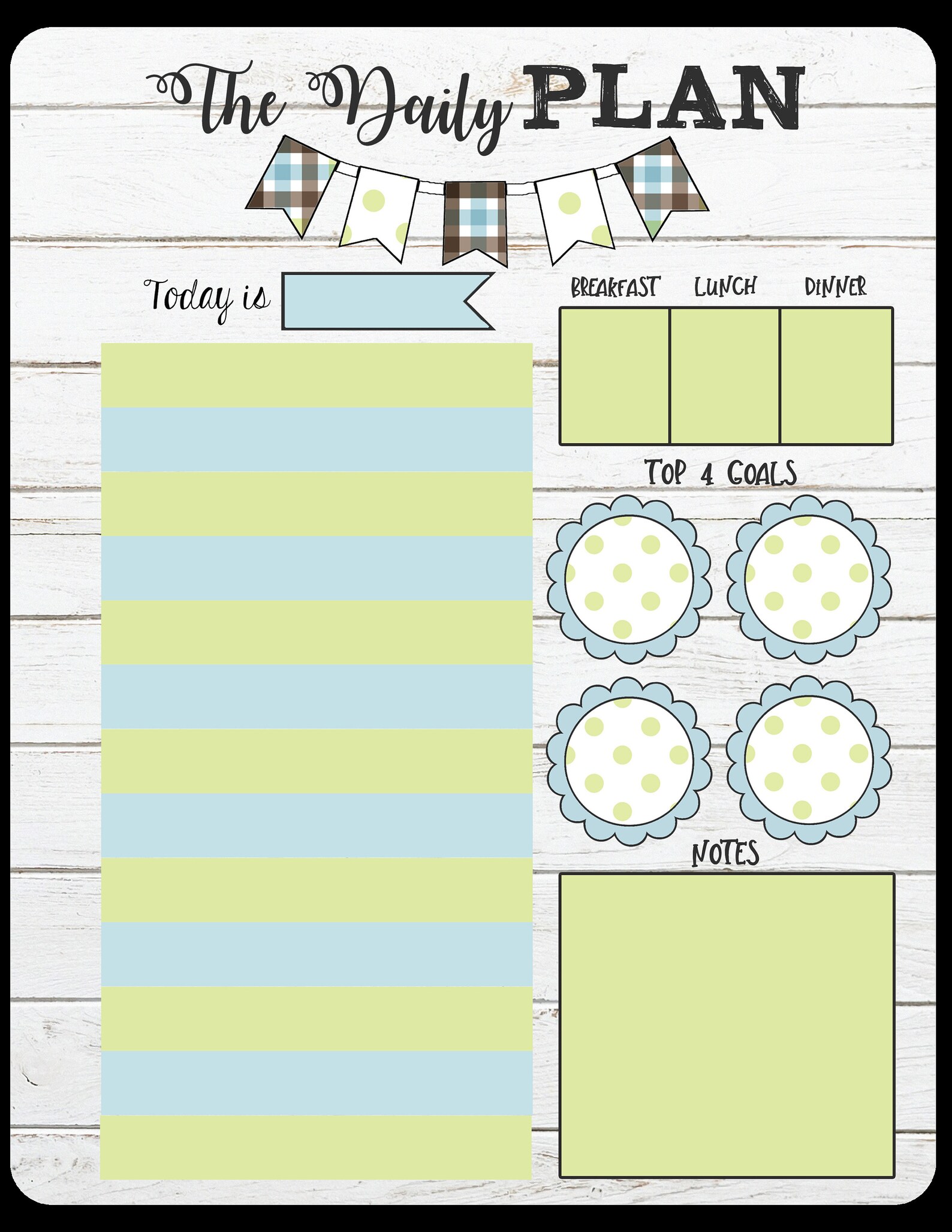 Sublimation Daily Schedule Plan Digital Design Aparecium Design ...
