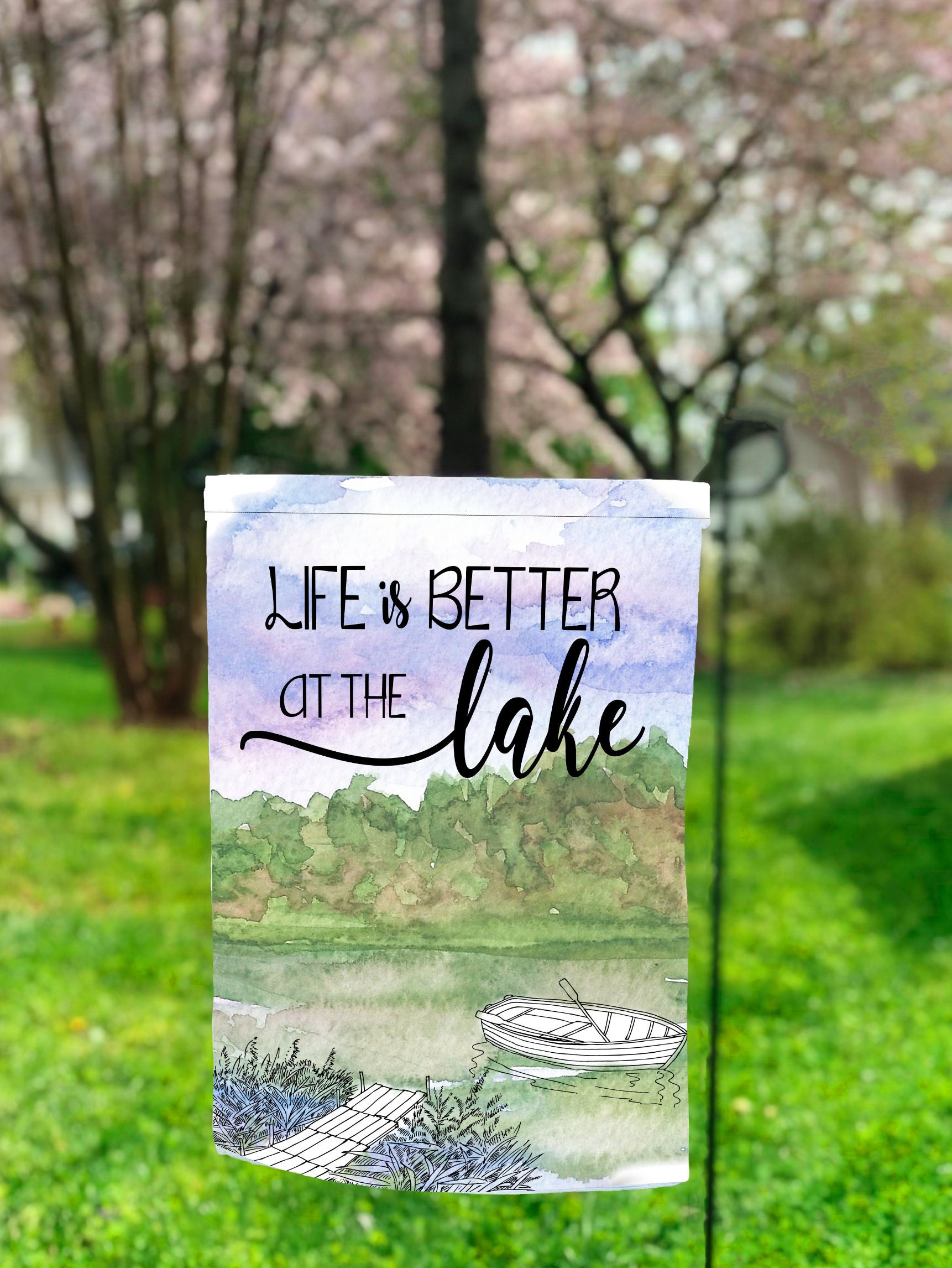 12x18 Garden Flag Sublimation Design Life is Better at the | Etsy