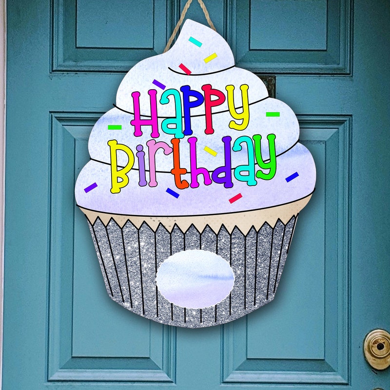 Happy Birthday Door Sign - Etsy