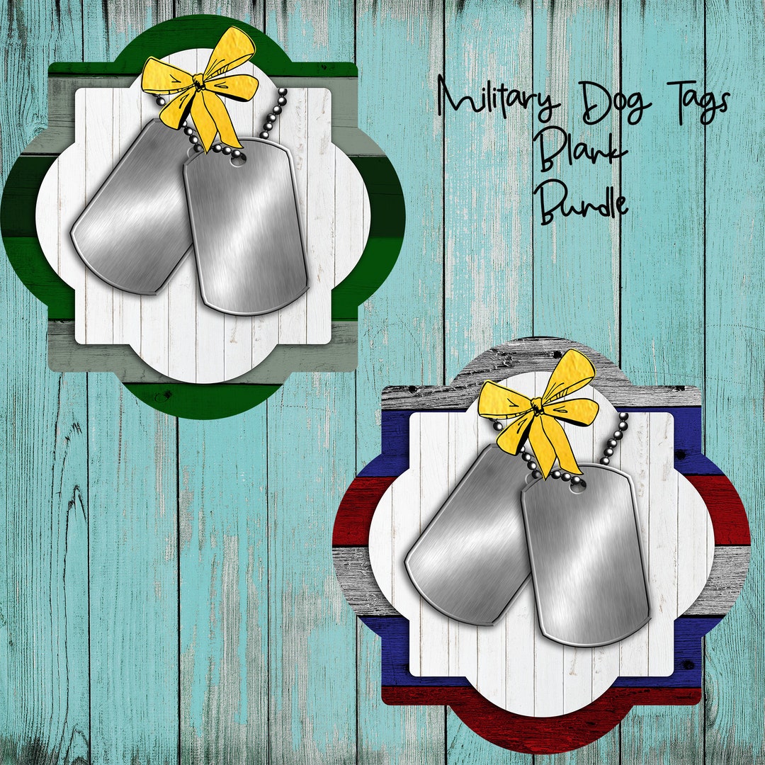 Military Quatrefoil Dog Tag Blanks Bundle for Your Own Personalization ...