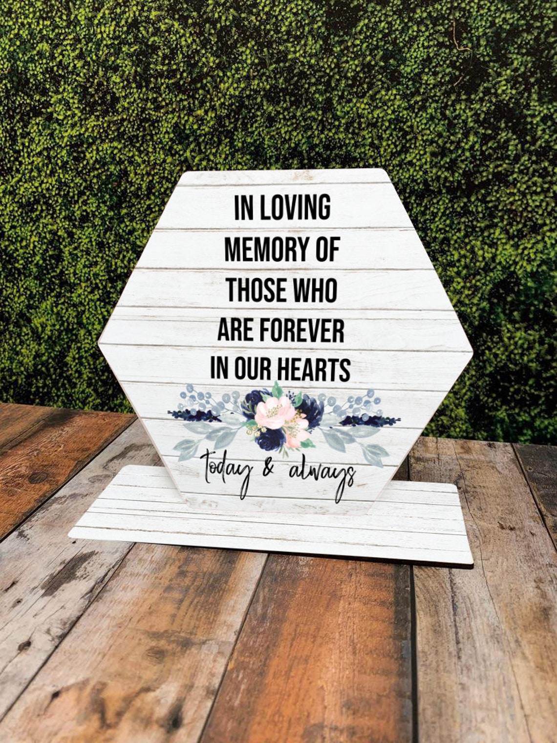 Sublimation Hardboard Hexagon Hex Sign Memorial W Stand - Etsy