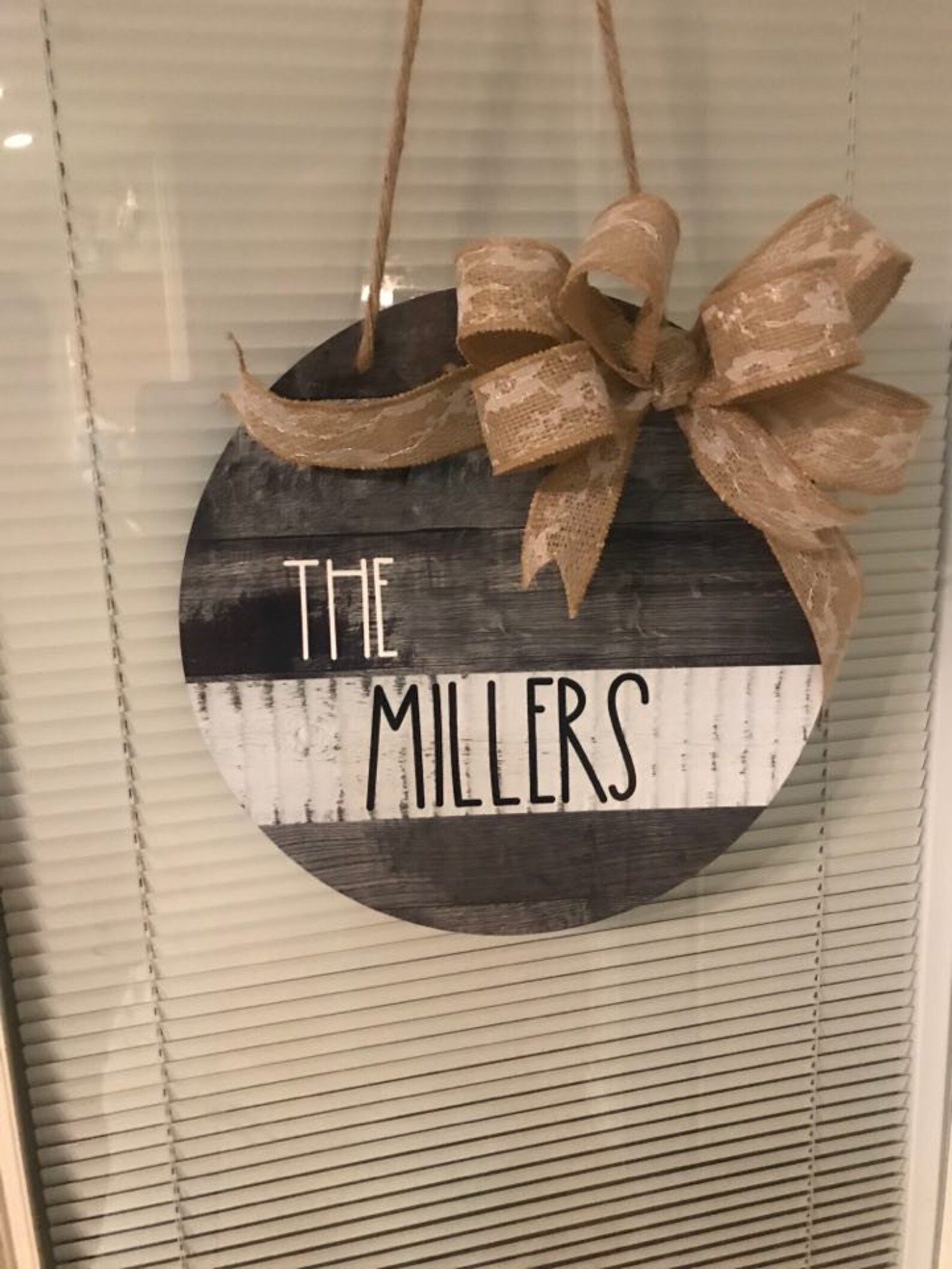 Faux Wood Sublimation Round Door Hanger Design Instant Download With ...