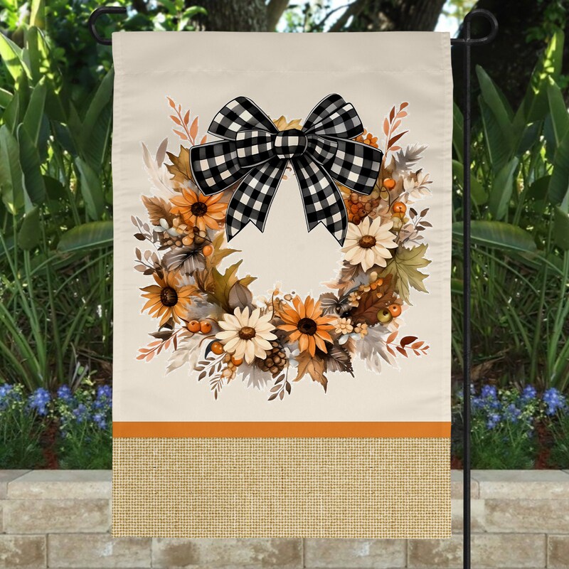 American Flag Fall Wreath - Etsy