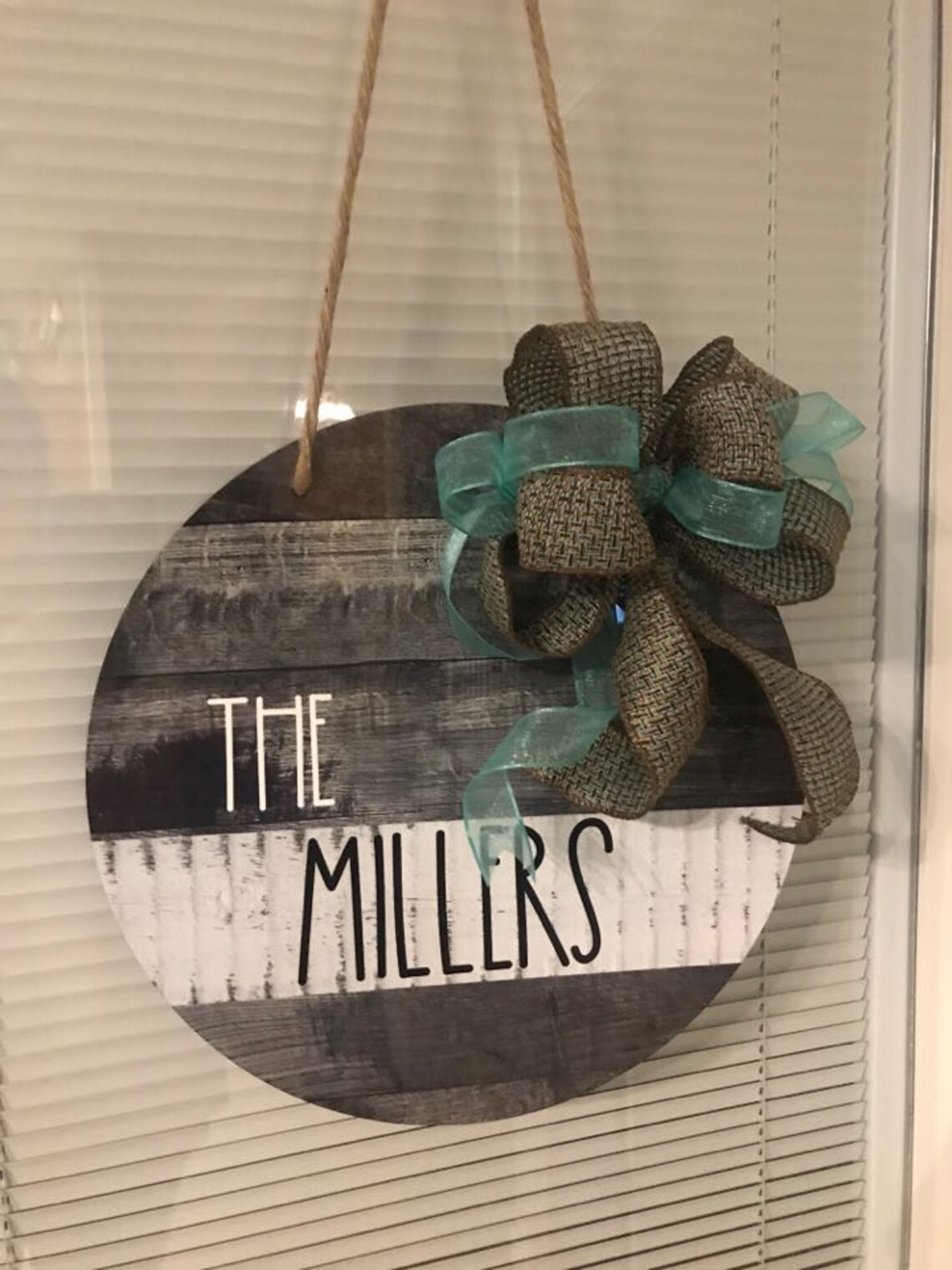 Faux Wood Sublimation Round Door Hanger Design Instant Download With ...