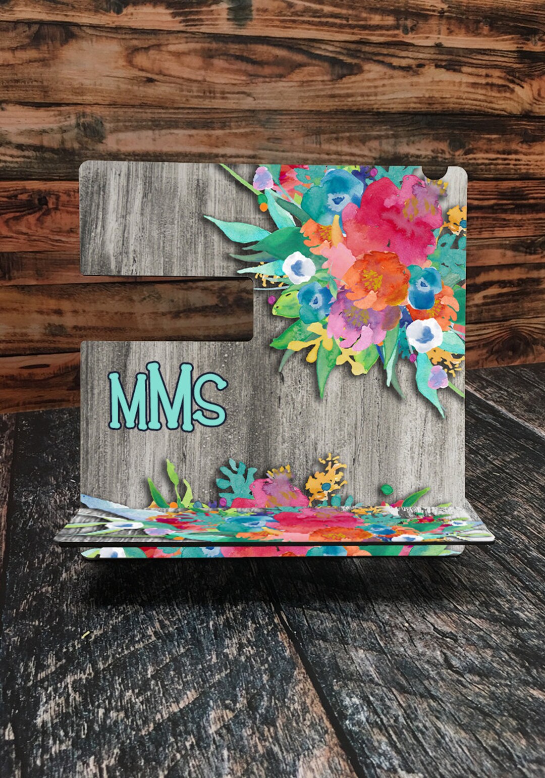 Docking Station Digital Sublimation Design Bright Floral PNG for Ashley ...