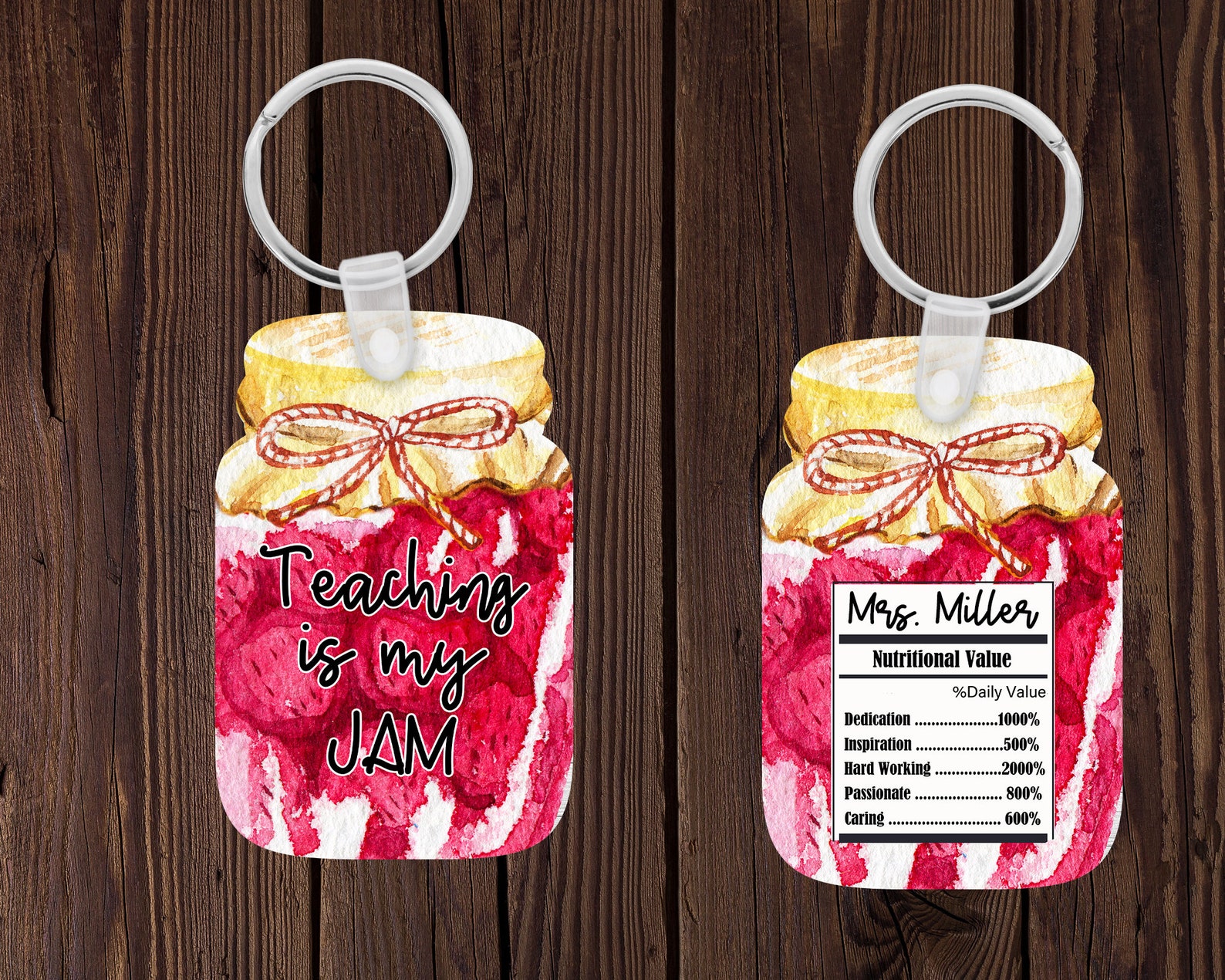 Mason Jar Keychain Teaching is My Jam Sublimation Digital | Etsy