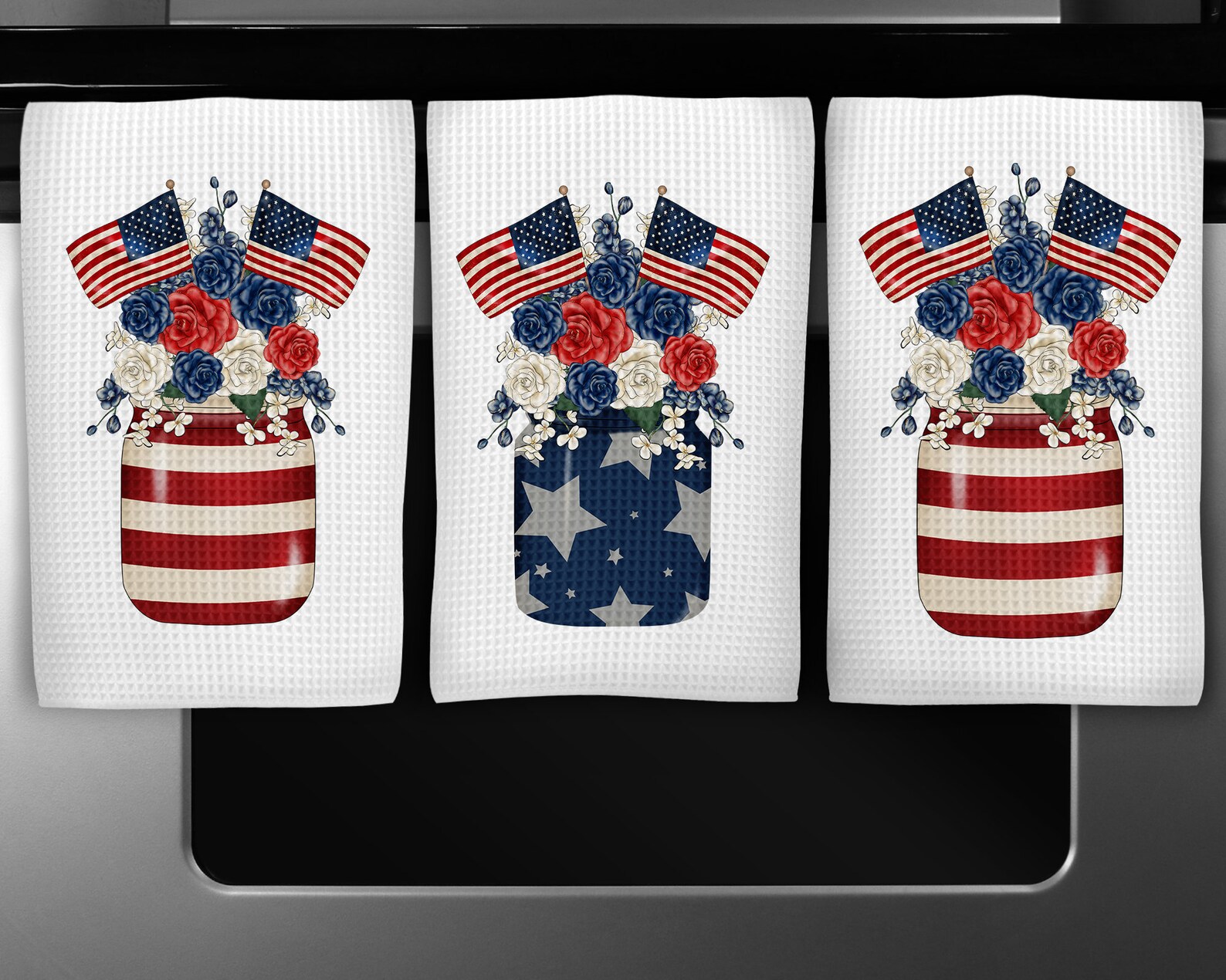 Patriotic Mason Jar 4th of July Bundle Single Mason and 3 - Etsy