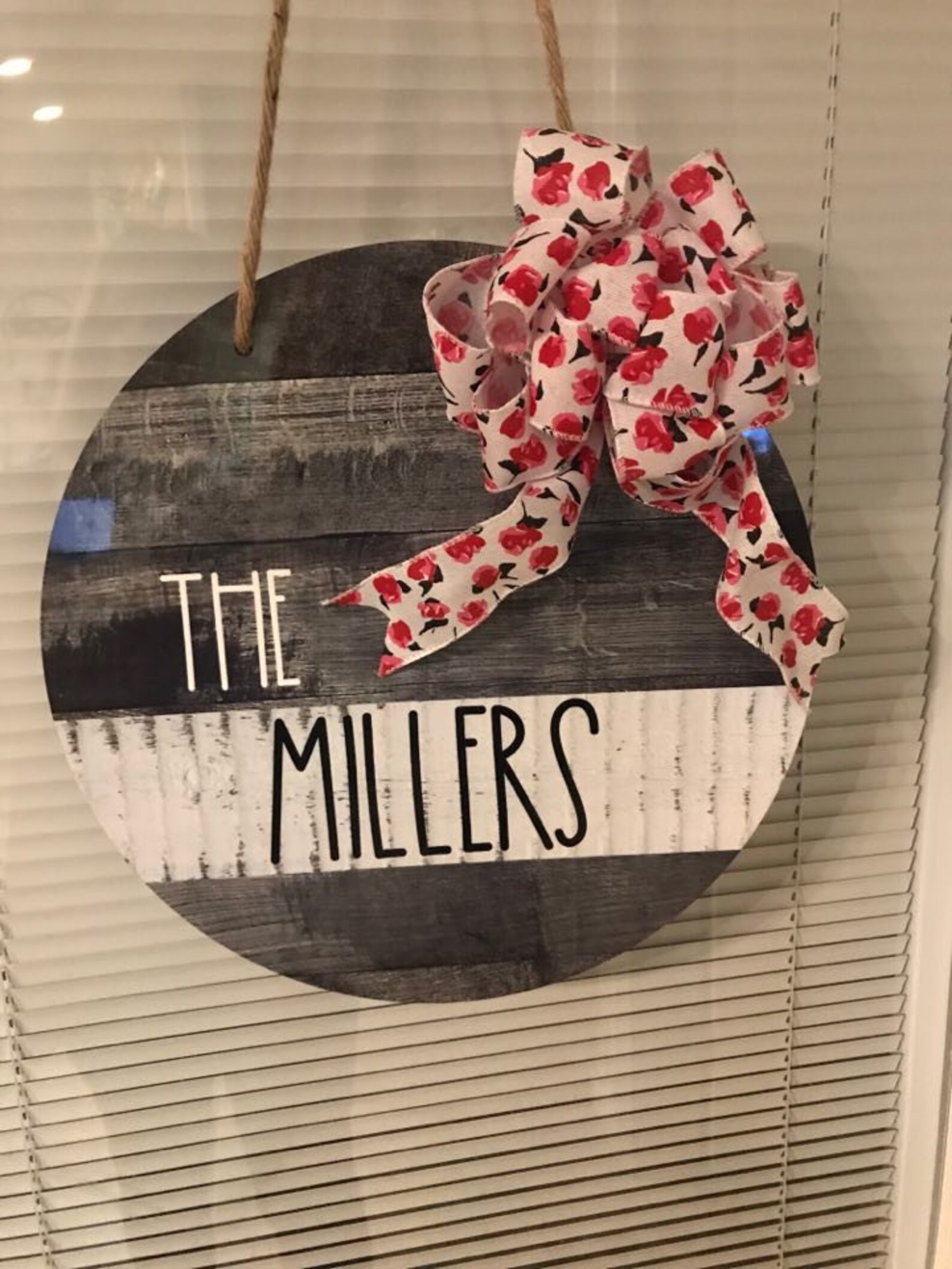 Faux Wood Sublimation Round Door Hanger Design Instant Download With ...