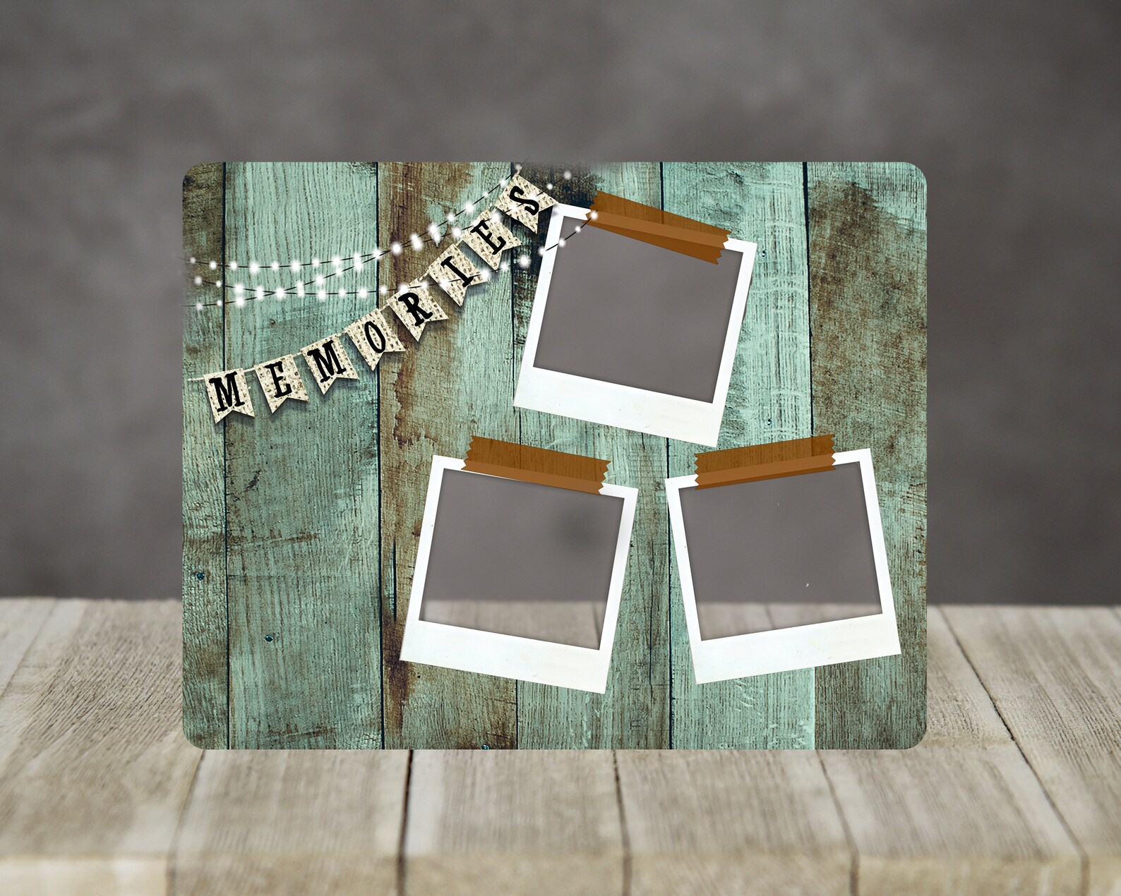 Memories Digital Photo Frame Frame Wood Background Sublimation Design ...
