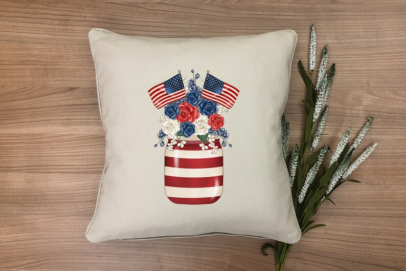 Patriotic Mason Jar 4th of July Bundle Single Mason and 3 - Etsy