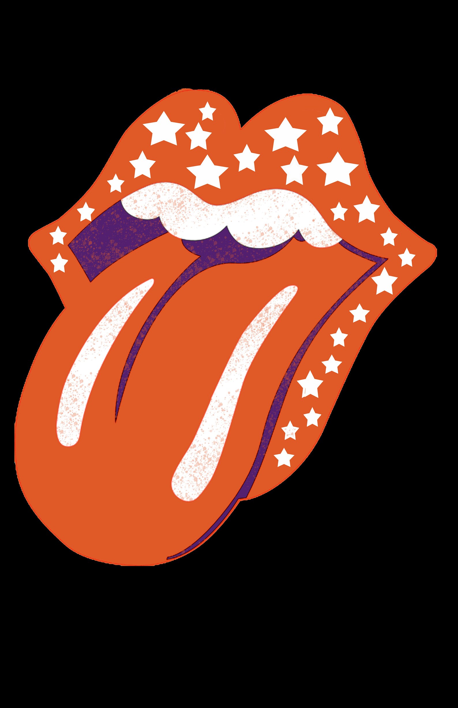 Purple and Orange Distressed Stars Lips Sublimation Design PNG - Etsy