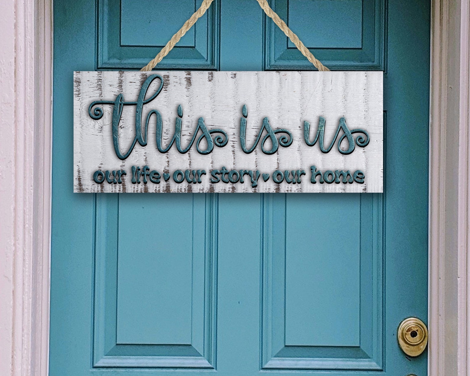 Rectangular Door Hanger Hardboard This is Us Farmhouse Sublimation ...