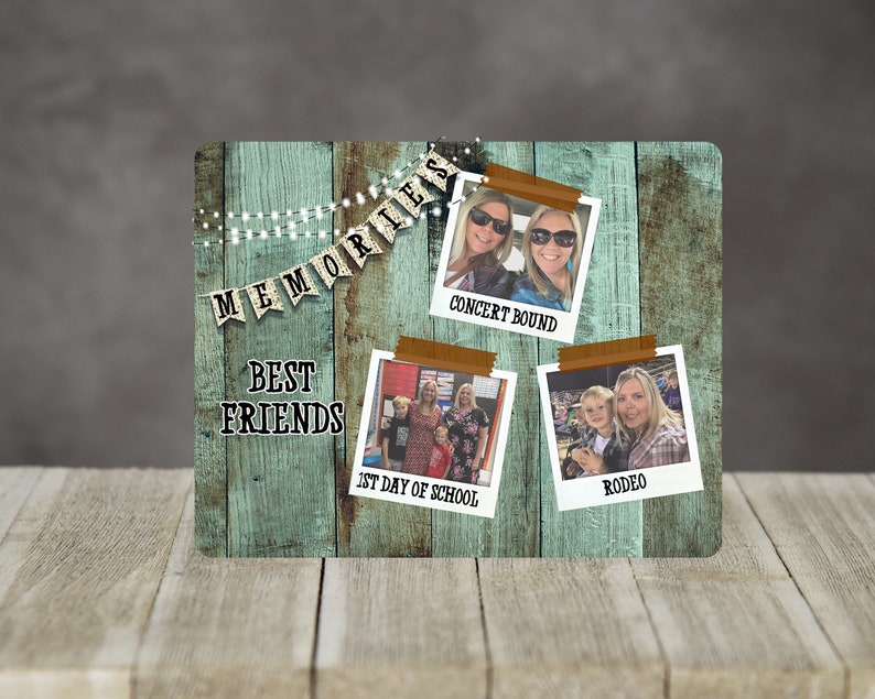 Memories Digital Photo Frame Frame Wood Background Sublimation Design ...