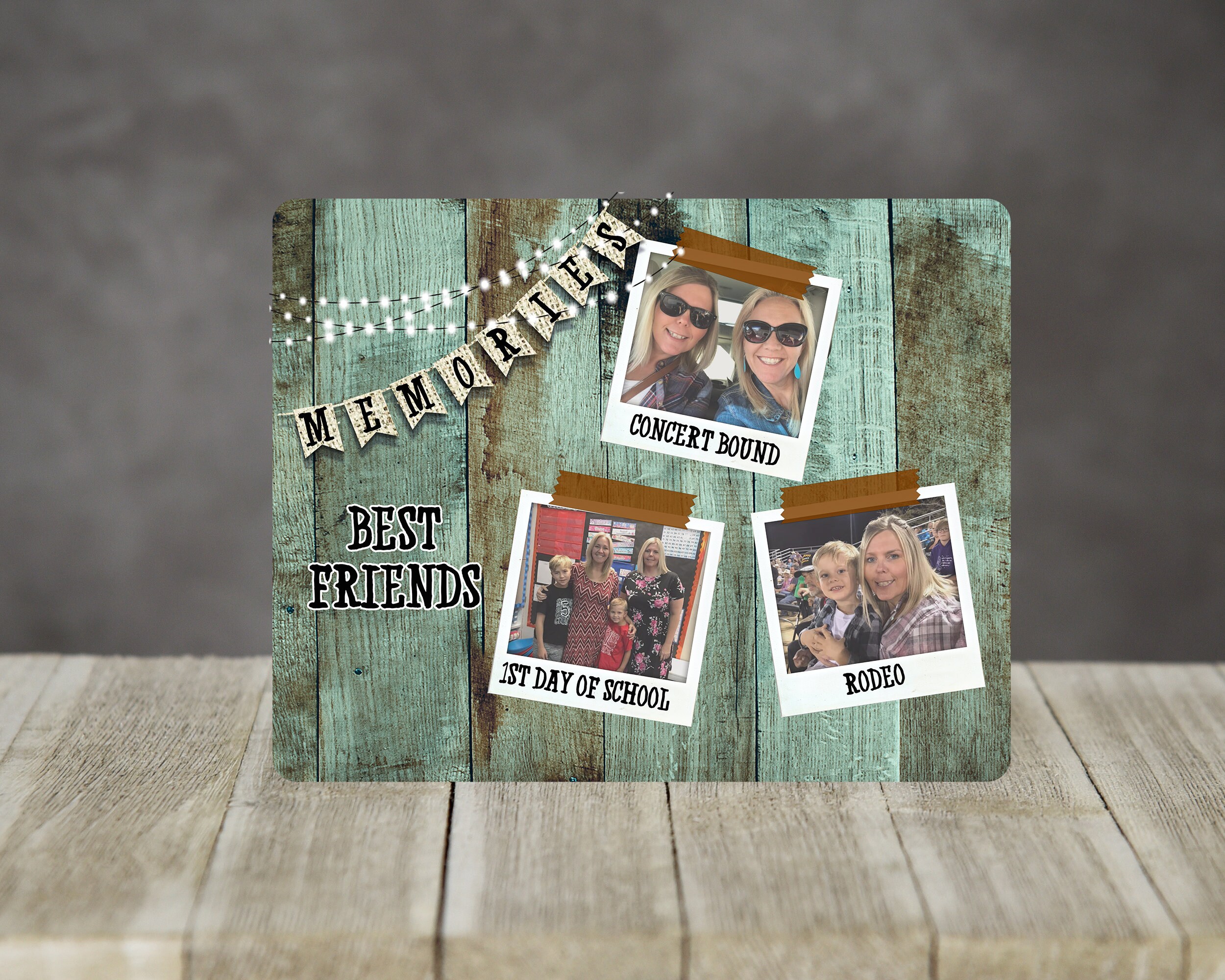 Memories Digital Photo Frame Frame Wood Background Sublimation | Etsy