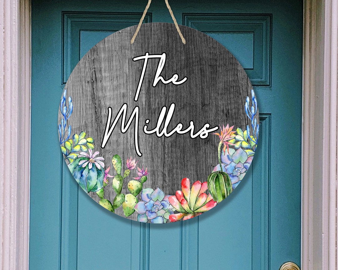 Round Sublimation Door Hanger Succulent for Personalization for 12.25 ...