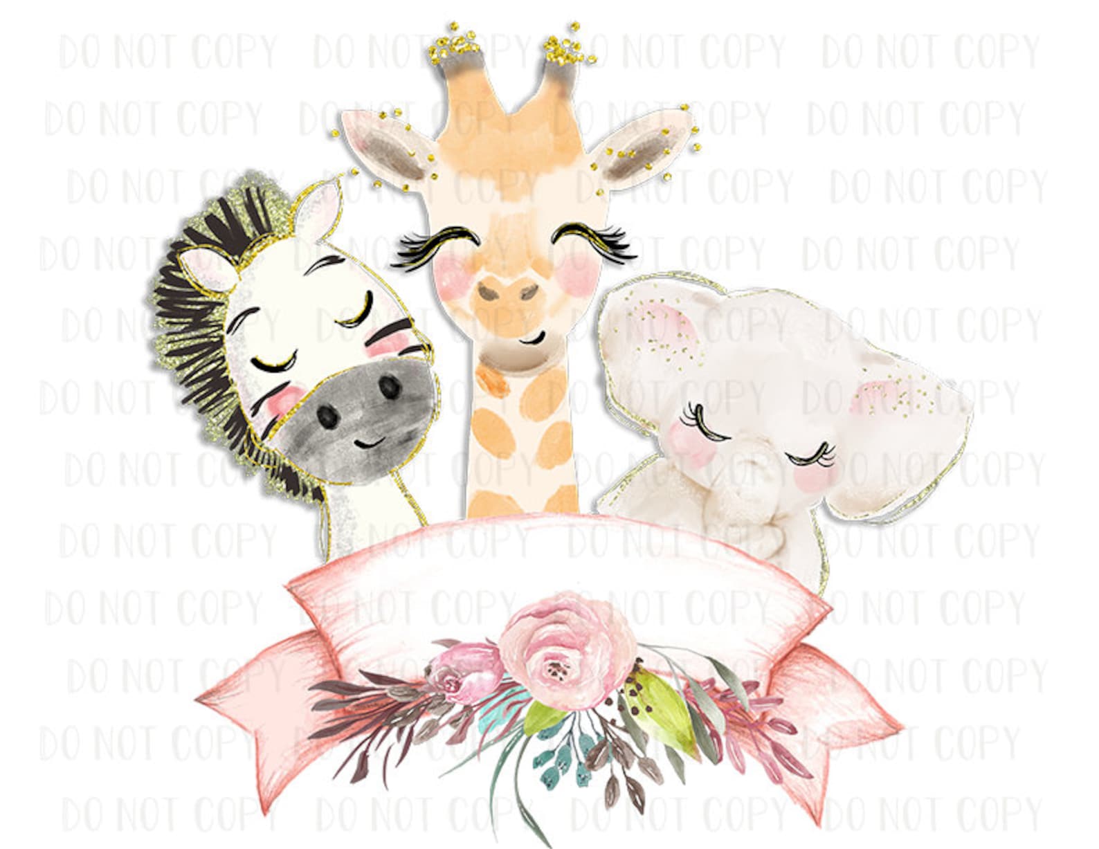 Zoo Baby Animals Digital Sublimation Design for Pillows, Boards ...