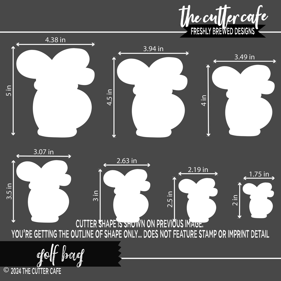 Golf Clubs / Bag / Father's Day / Hole in One/ Cookie Cutter by Kisha W ...