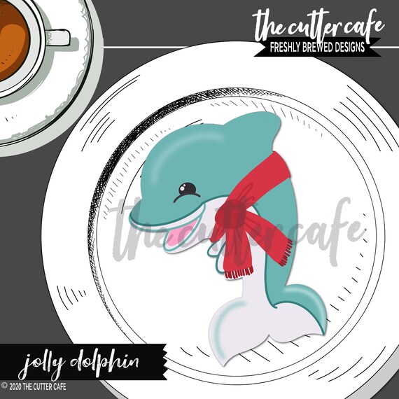 Jolly Dolphin / Beach Christmas Cookie Cutter by Thecuttercafe | Etsy