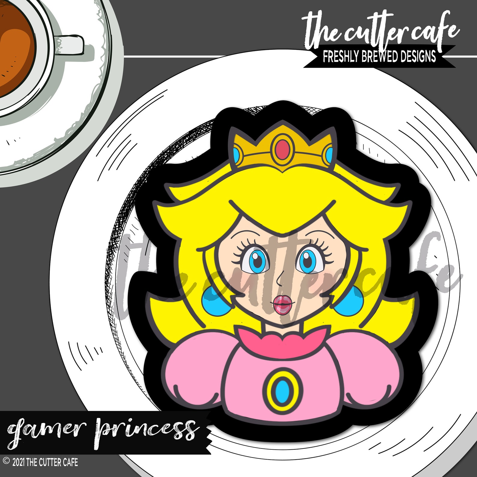 Gamer Princess / Plumber Game Cookie Cutter by thecuttercafe | Etsy