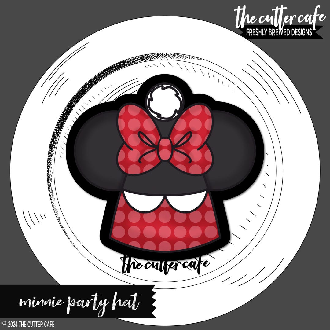 Girly Mouse Party Hat Cookie Cutter by Thecuttercafe - Etsy