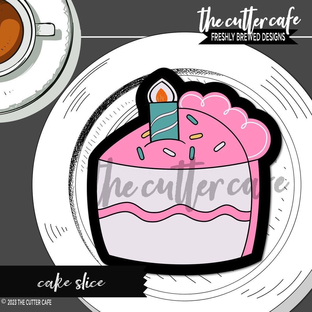 Cake Slice / Birthday Cake Cookie Cutter by Thecuttercafe - Etsy