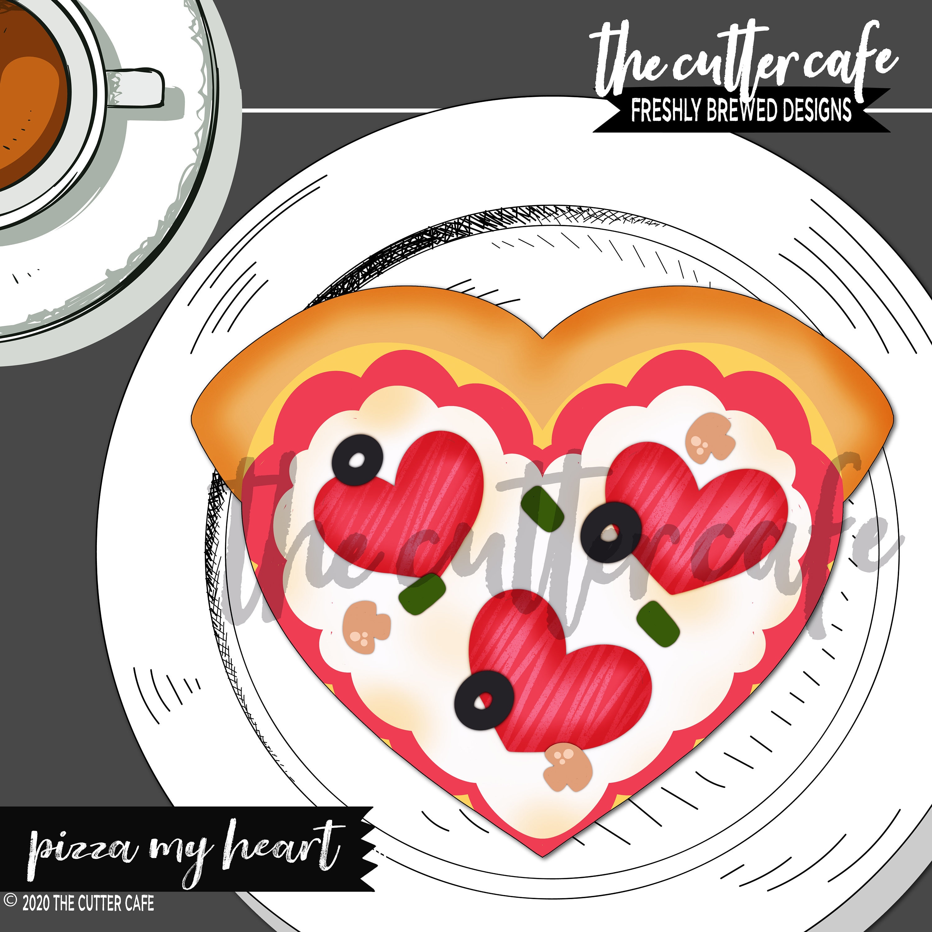 Pizza My Heart / Valentine Pizza Cookie Cutter by Thecuttercafe - Etsy