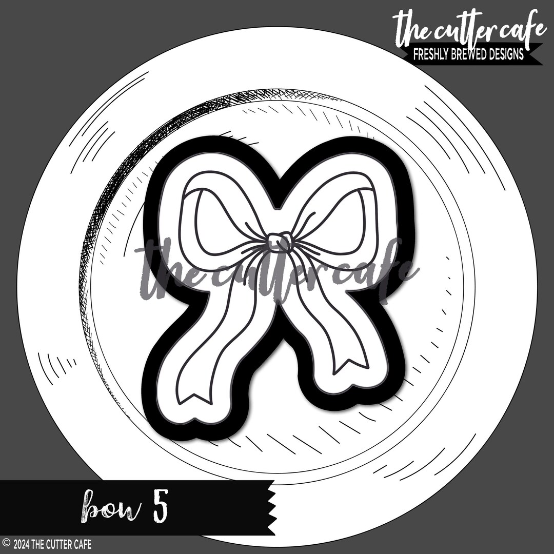 Bow 5 / Coquette Cookie Cutter by Thecuttercafe - Etsy