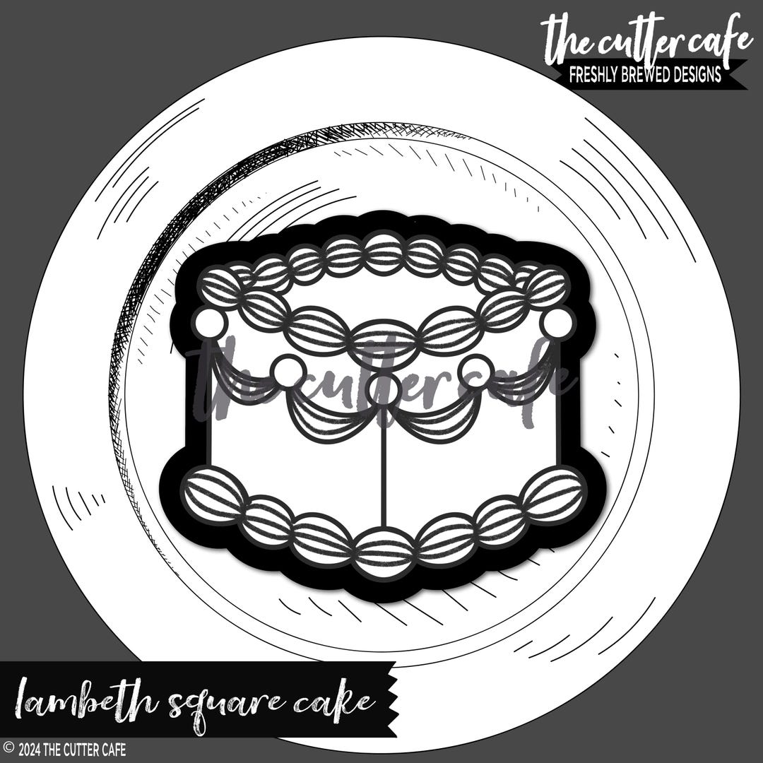 Lambeth Square Cake Cookie Cutter by Thecuttercafe - Etsy